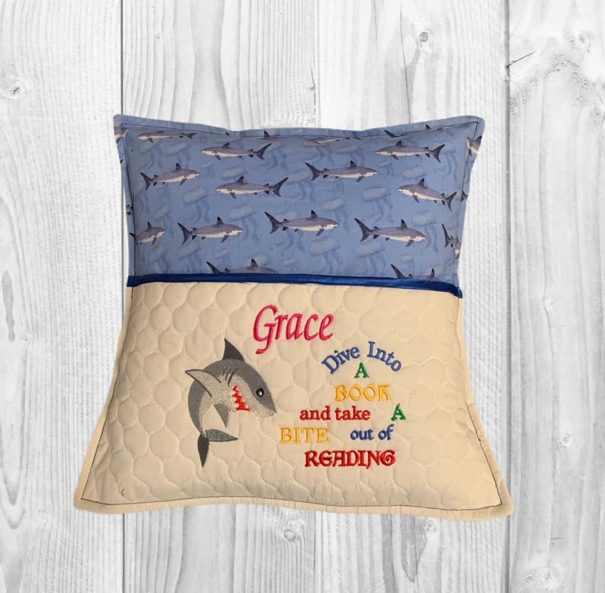 Reading Pillow / ipad Cushion - Sharks ⋆ Spend With Us - Buy From a ...