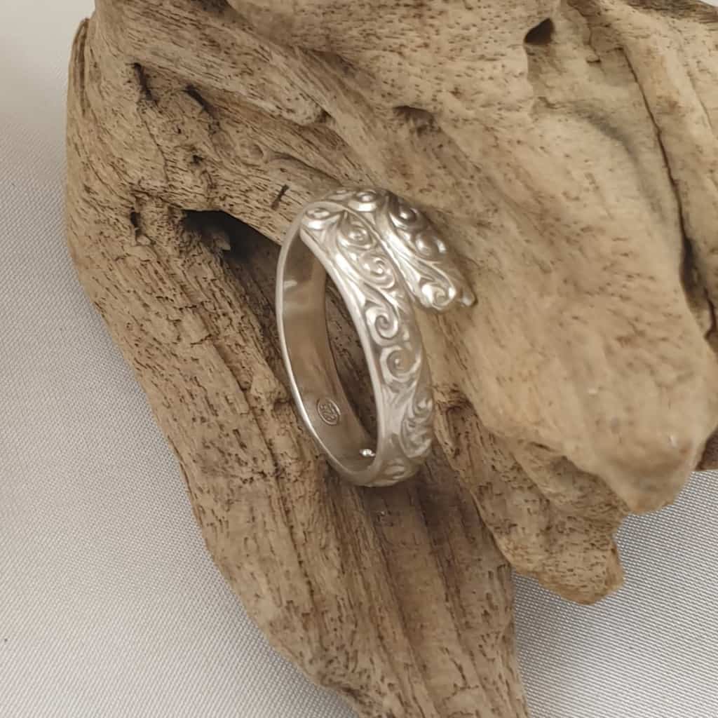 Sterling Silver Embossed Wrap Ring ⋆ Spend With Us - Buy From a Bush ...