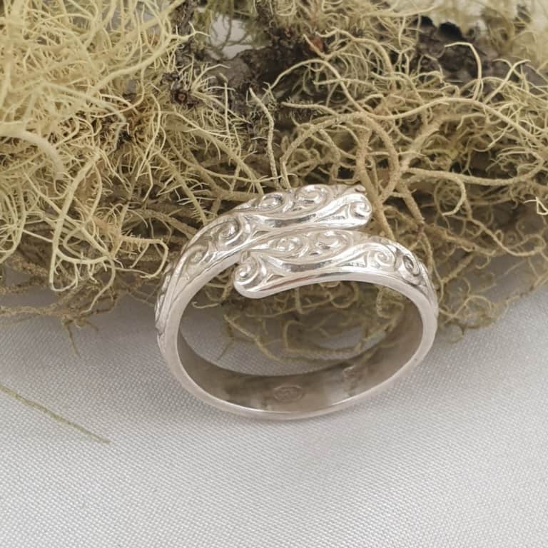 Sterling Silver Embossed Wrap Ring ⋆ Spend With Us - Buy From a Bush ...