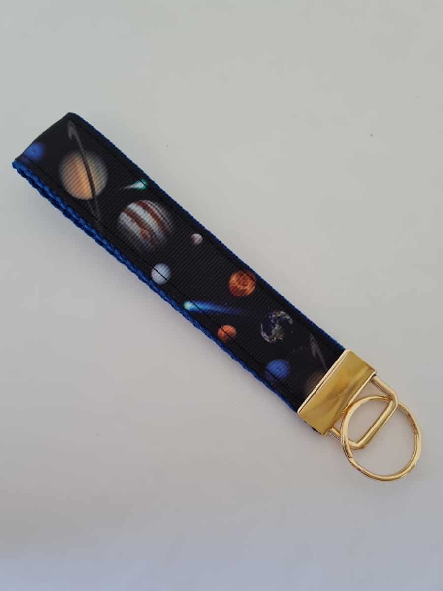 Planet / space print key fob wristlet ⋆ Spend With Us - Buy From a Bush ...