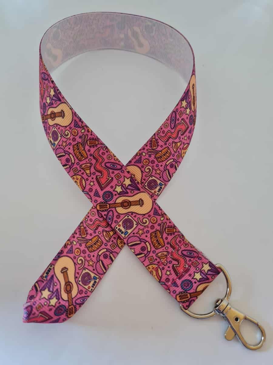 Music print lanyard / ID holder / badge holder ⋆ Spend With Us - Buy ...