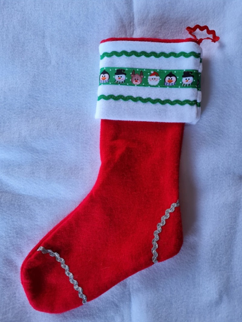 Christmas stocking red with snowman trim ⋆ Spend With Us - Buy From a ...