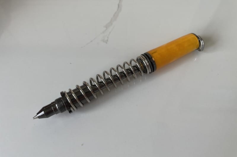 Turned Yellow Acrylic Spring Pen ⋆ Spend With Us - Buy From a Bush Business