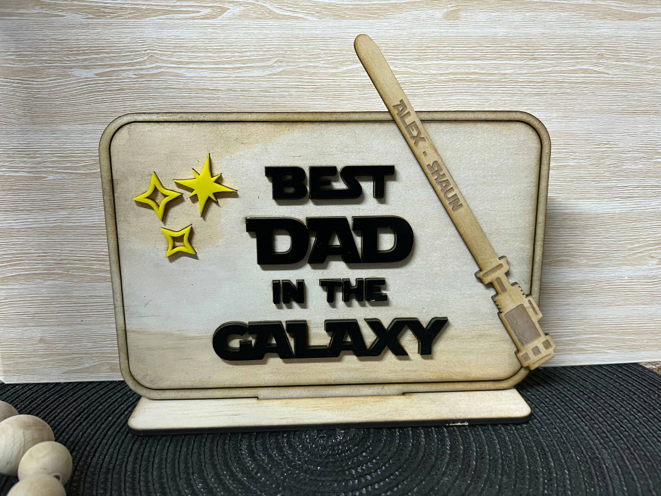 Best dad in the galaxy plaque ⋆ Spend With Us - Buy From a Bush Business