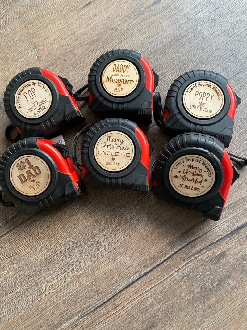 Personalised tape measures ⋆ Spend With Us - Buy From a Bush Business