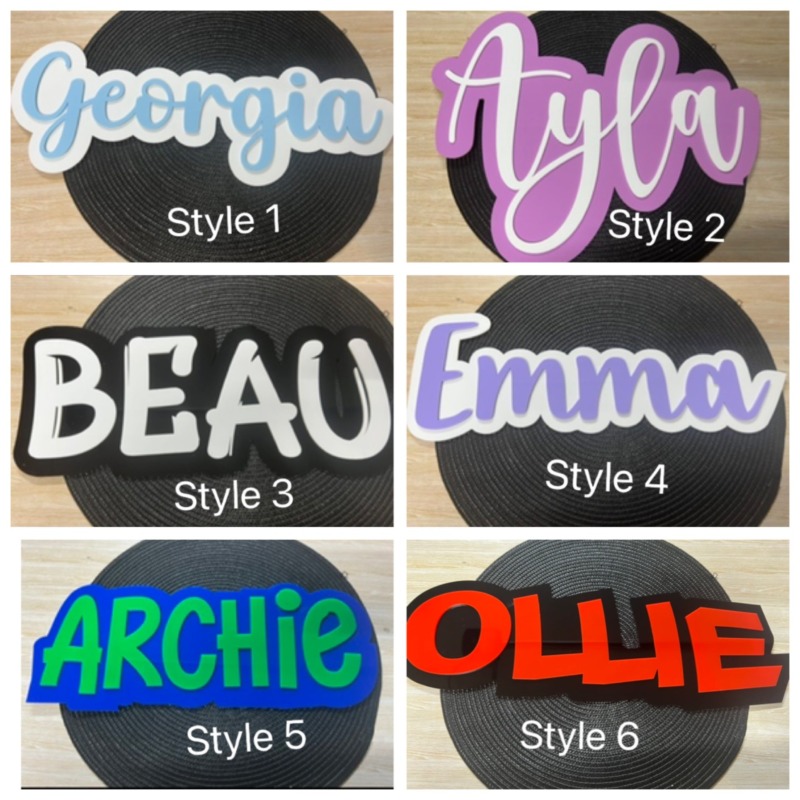 2 layer name plaques ⋆ Spend With Us - Buy From a Bush Business