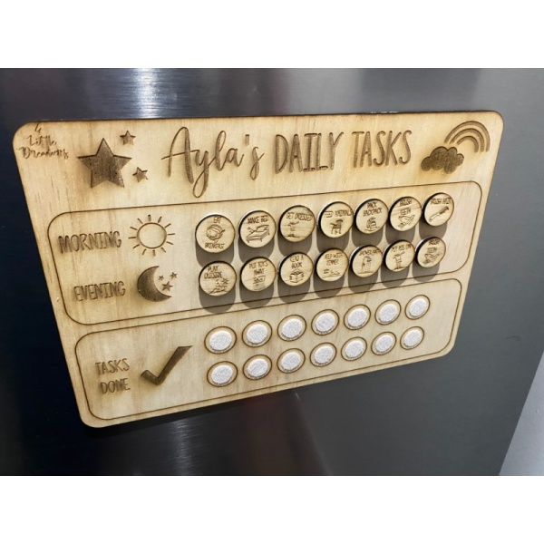 Kids daily tasks board ⋆ Spend With Us - Buy From a Bush Business