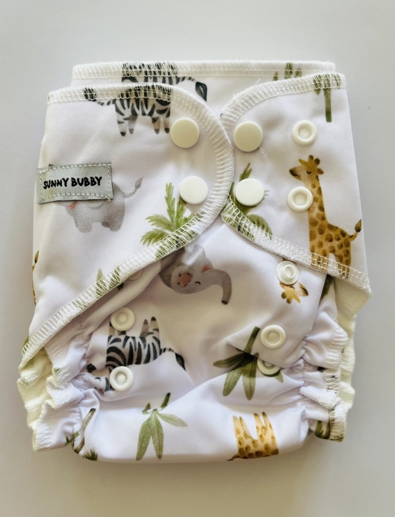 Baby Animals Bamboo Cotton All In One (AIO) Nappy ⋆ Spend With Us - Buy ...