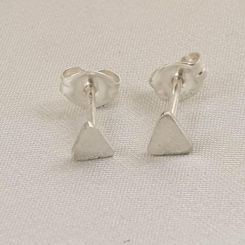 Sterling Silver Tiny Triangles Studs ⋆ Spend With Us - Buy From a Bush ...