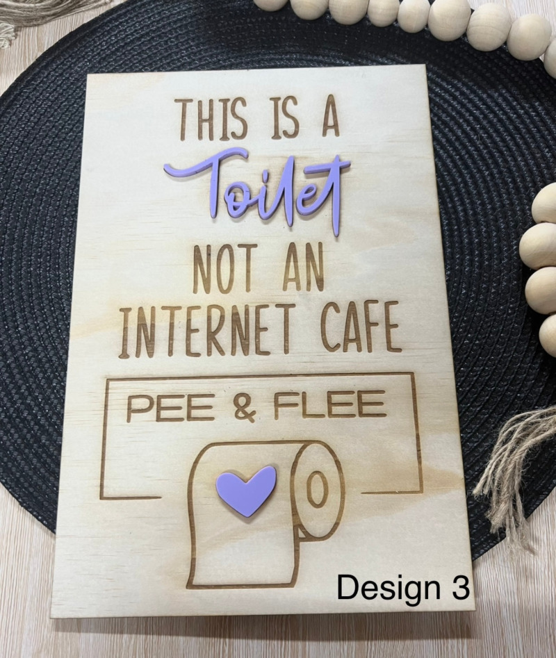 Bathroom signs ⋆ Spend With Us - Buy From a Bush Business