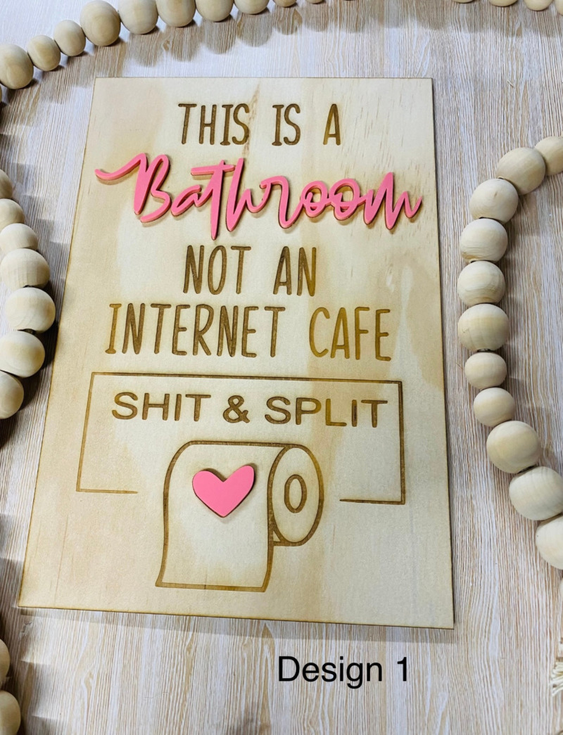 Bathroom signs ⋆ Spend With Us - Buy From a Bush Business