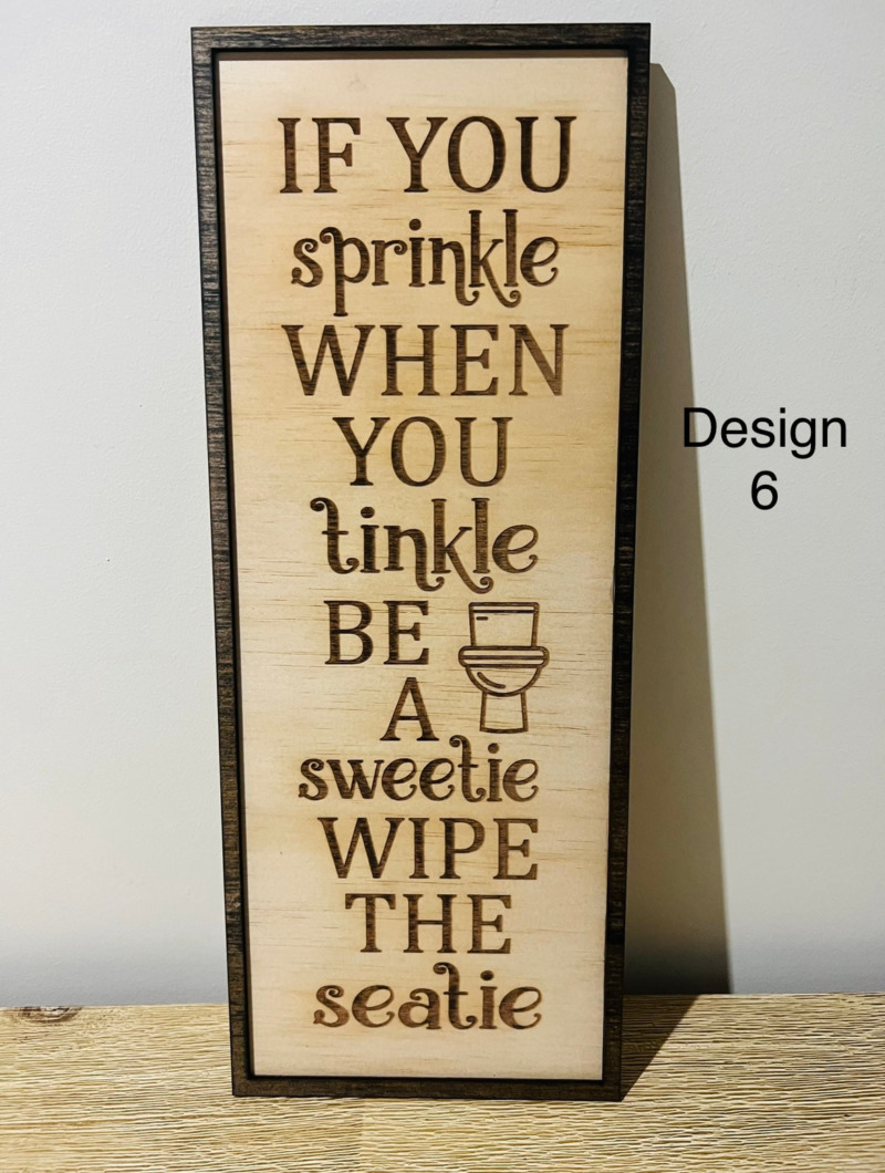 Bathroom signs ⋆ Spend With Us - Buy From a Bush Business