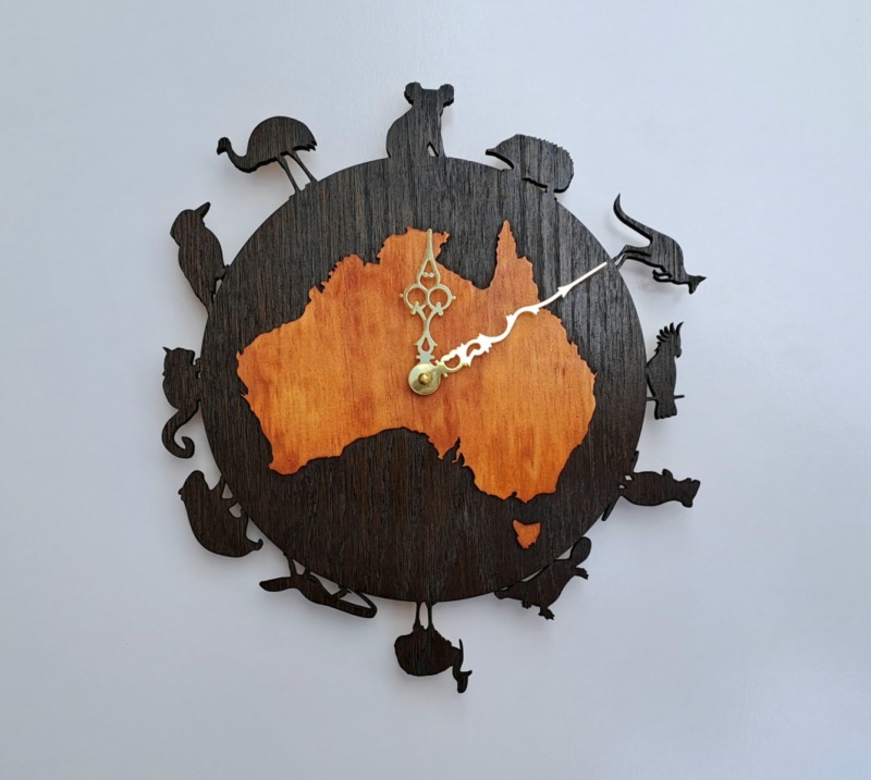 Australian Animal Clock ⋆ Spend With Us - Buy From a Bush Business