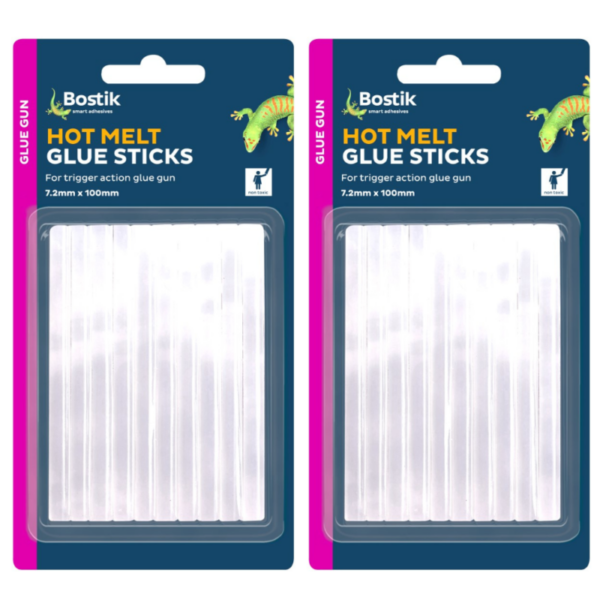 2 X 10 Packs Bostik Glue Gun Stick Hot Melt Mini 7.2mm x 100mm Clear ⋆ ...