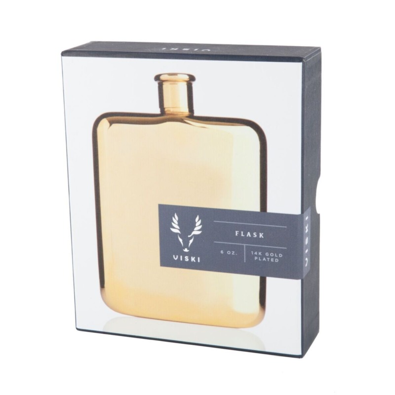 Belmont - Gold Plated Flask ⋆ Spend With Us - Buy From a Bush Business