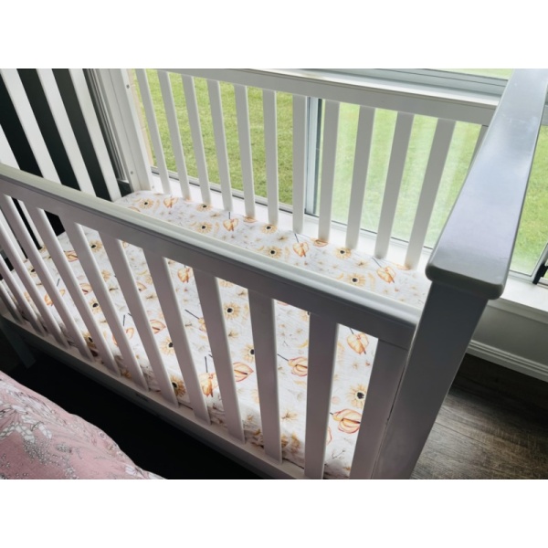 Peace Lily Bamboo & Organic Cotton Fitted Cot Sheet ⋆ Spend With Us ...