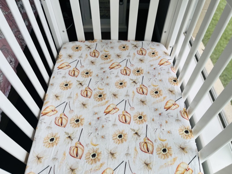 Peace Lily Bamboo & Organic Cotton Fitted Cot Sheet ⋆ Spend With Us ...
