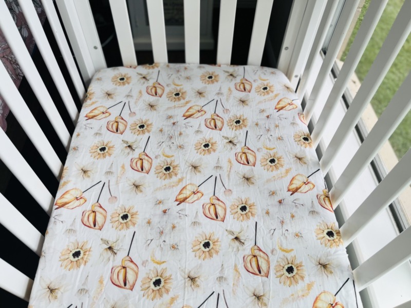 Peace Lily Bamboo & Organic Cotton Fitted Cot Sheet ⋆ Spend With Us ...
