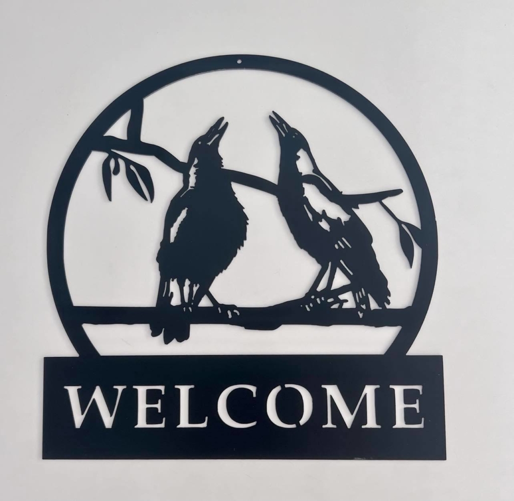 Magpies Welcome Sign ⋆ Spend With Us - Buy From a Bush Business