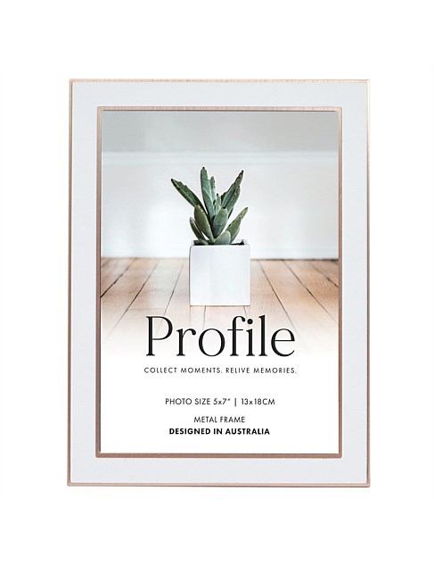 Profile Eternal White/Rose Gold Frame - 5 x 7" (13cm x 18cm) ⋆ Spend ...