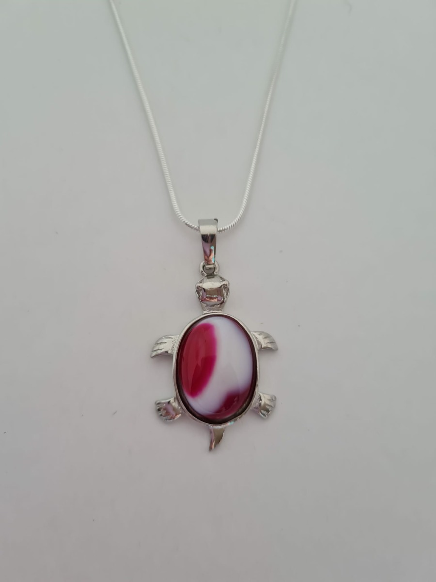 Rose agate natural stone turtle pendant necklace ⋆ Spend With Us - Buy ...