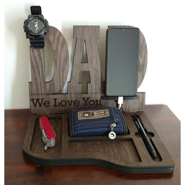 Personalised DAD Docking Station - Red Oak Ply ⋆ Spend With Us - Buy ...