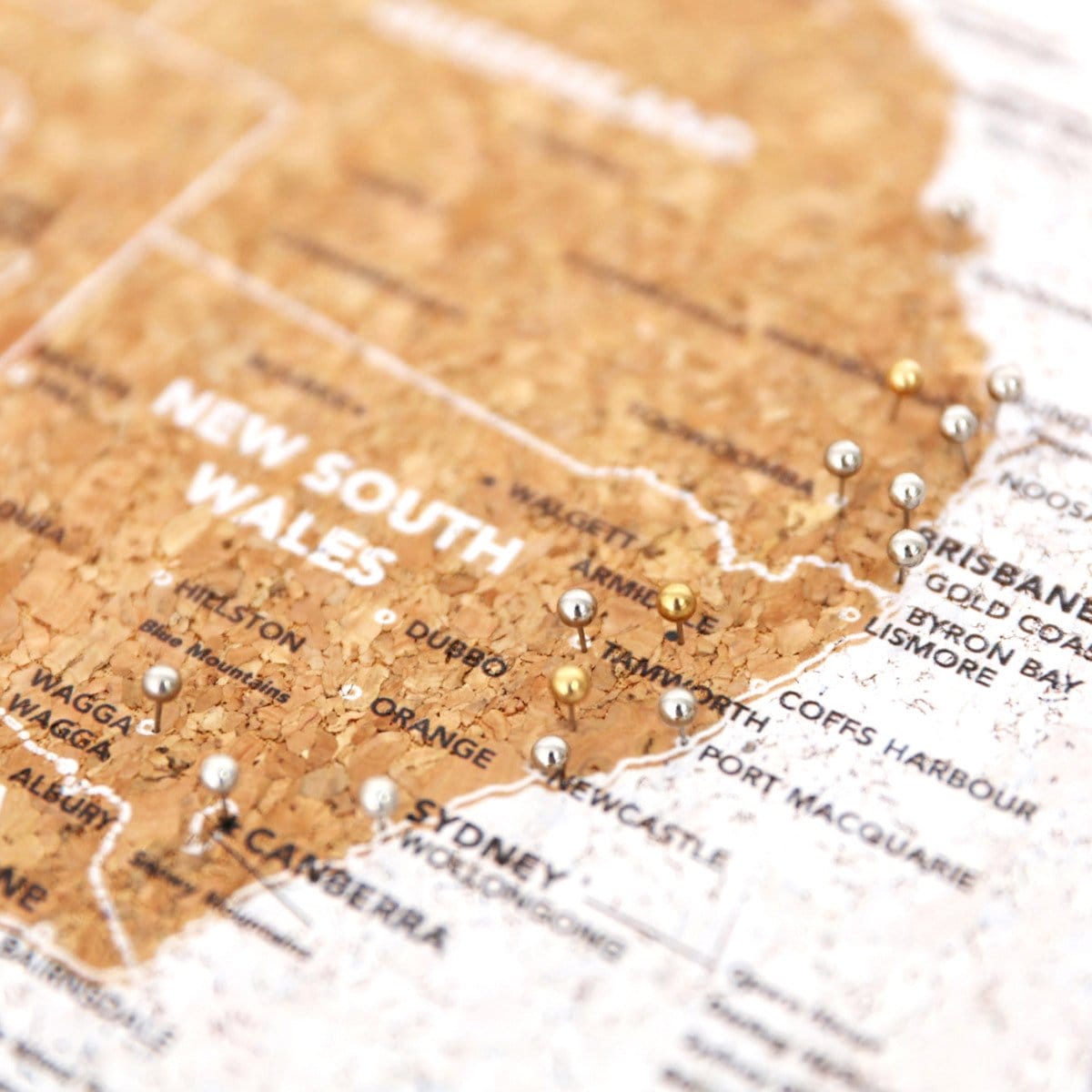 Travel Cork Board Australia Map Desk- 27cm X 22cm ⋆ Spend With Us - Buy ...