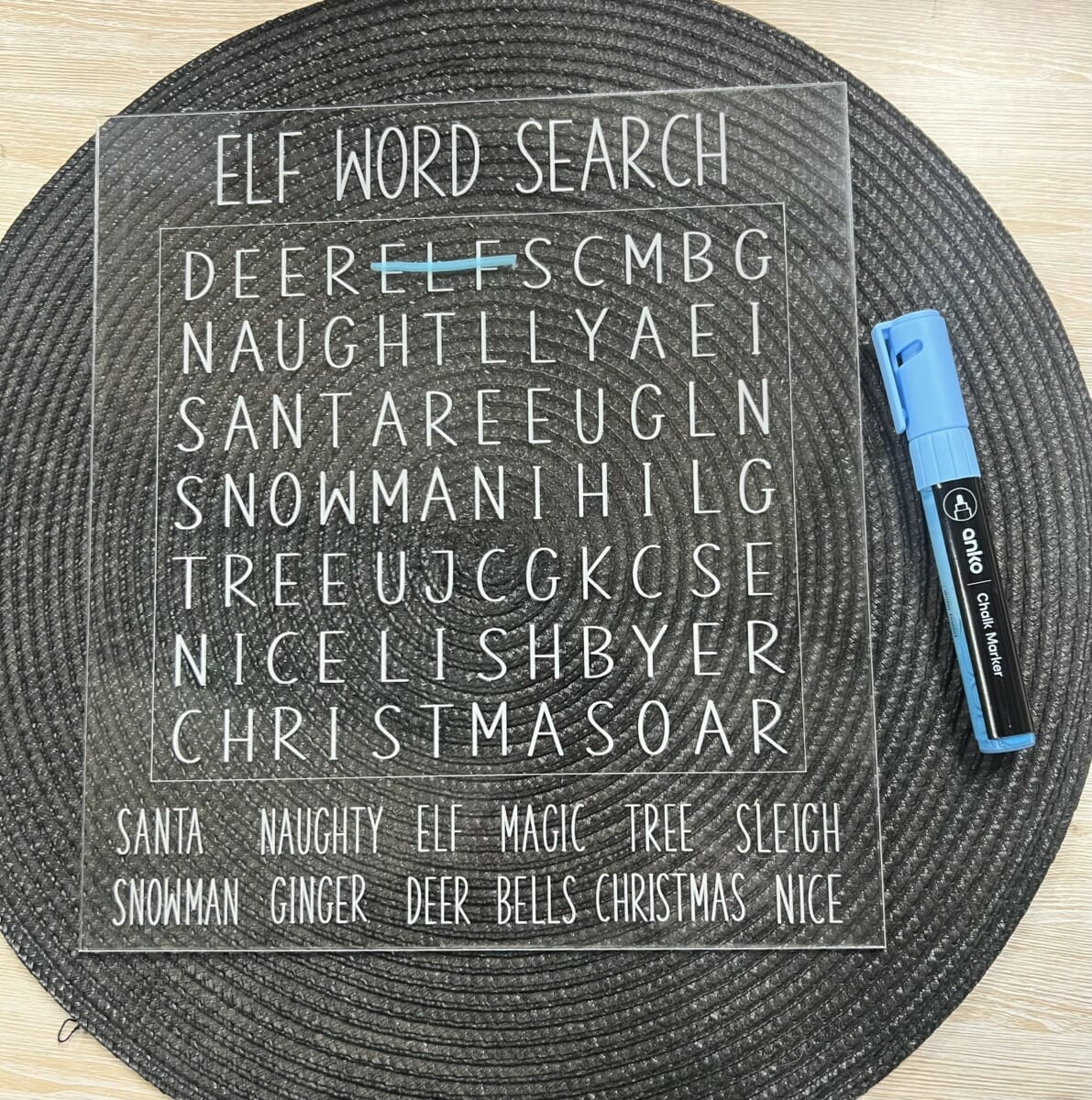 Elf prop - word search ⋆ Spend With Us - Buy From a Bush Business