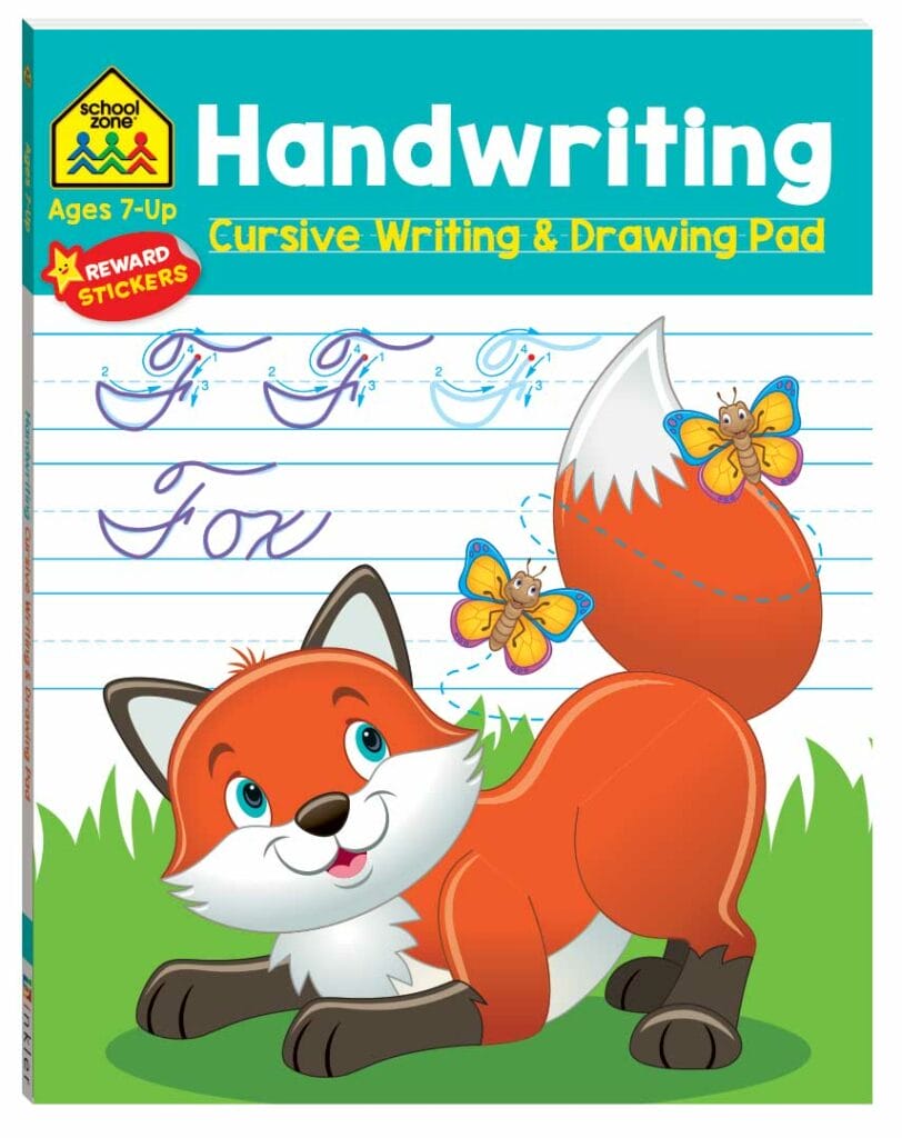 School Zone: Handwriting Cursive Writing & Drawing Pad (Ages 7+ Yrs) ⋆ ...