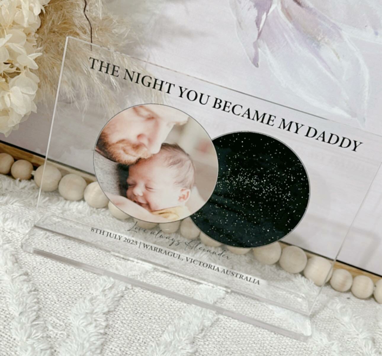 Night Sky | Acrylic Photo Block {The Night You Were Born} ⋆ Spend With ...