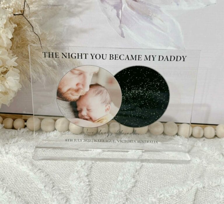 Night Sky | Acrylic Photo Block {The Night You Were Born} ⋆ Spend With ...