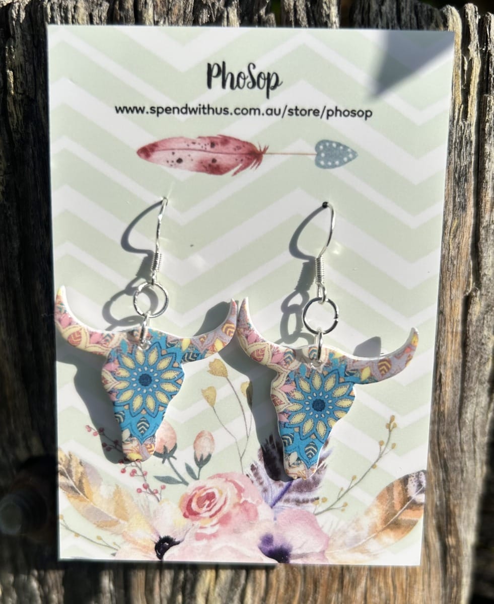 Polymer clay drop earrings ⋆ Spend With Us - Buy From a Bush Business