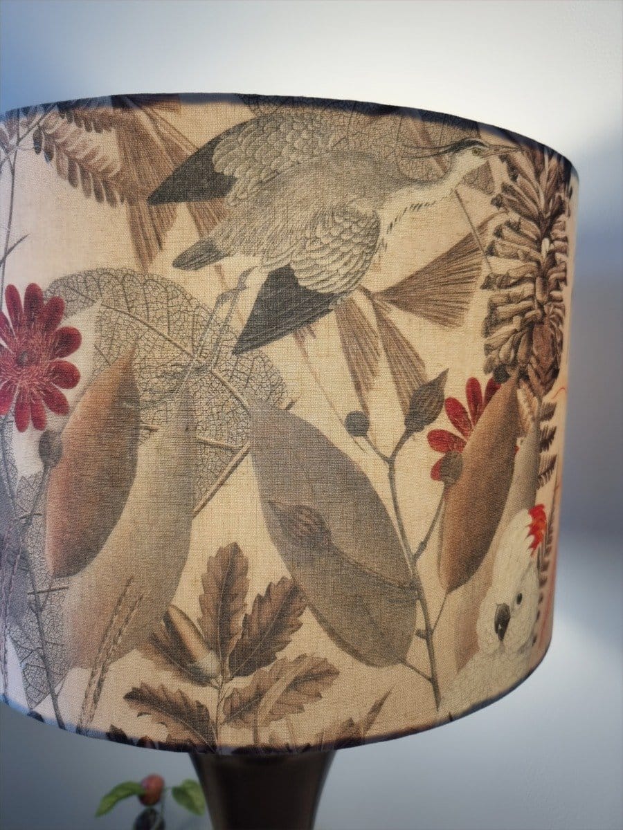 Birds and Australian natives lampshade. Australiana lampshade, galahs ...