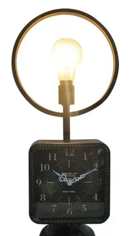 Kelly Lane Metal 20cm x 50cm Clock Lamp ⋆ Spend With Us - Buy From a ...