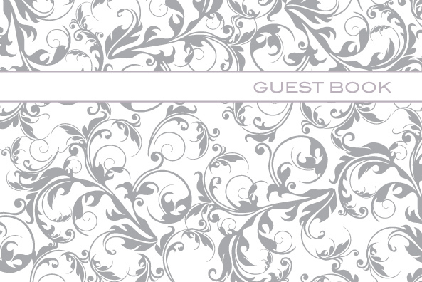 Ozcorp Guest Book Silver Linework 250x160mm Hard Cover- 64 Pages ⋆ ...