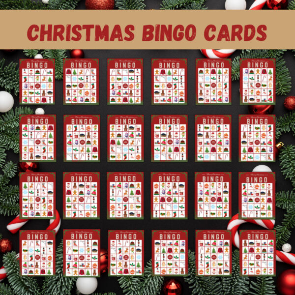Christmas Game Fun Bingo Cards - PDF Printable Digital Download ⋆ Spend ...