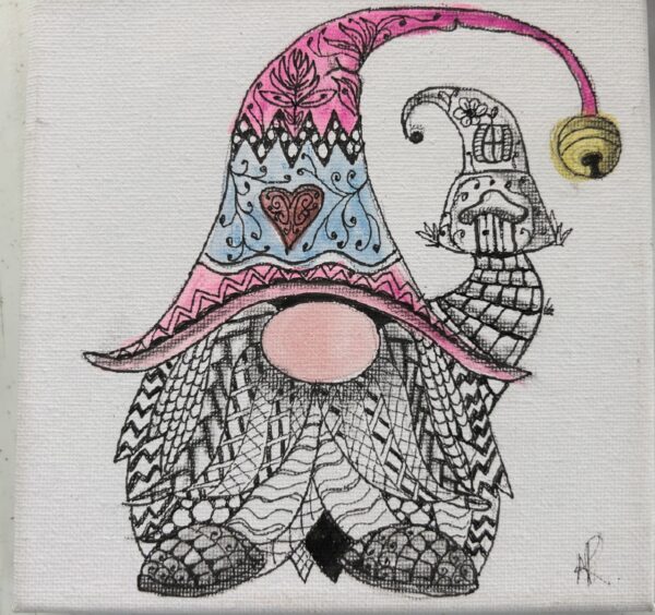 Zentangle gnome drawing ⋆ Spend With Us - Buy From a Bush Business