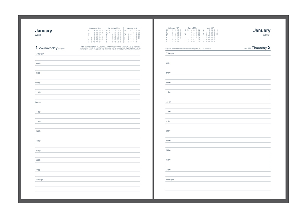 Collins 2024/2025 A5 Diary Financial Year Day To Page 18M4 P99 - Black ...