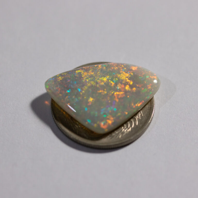 Australian Opal Red Green freeform large 6.45ct Lightning Ridge light ...