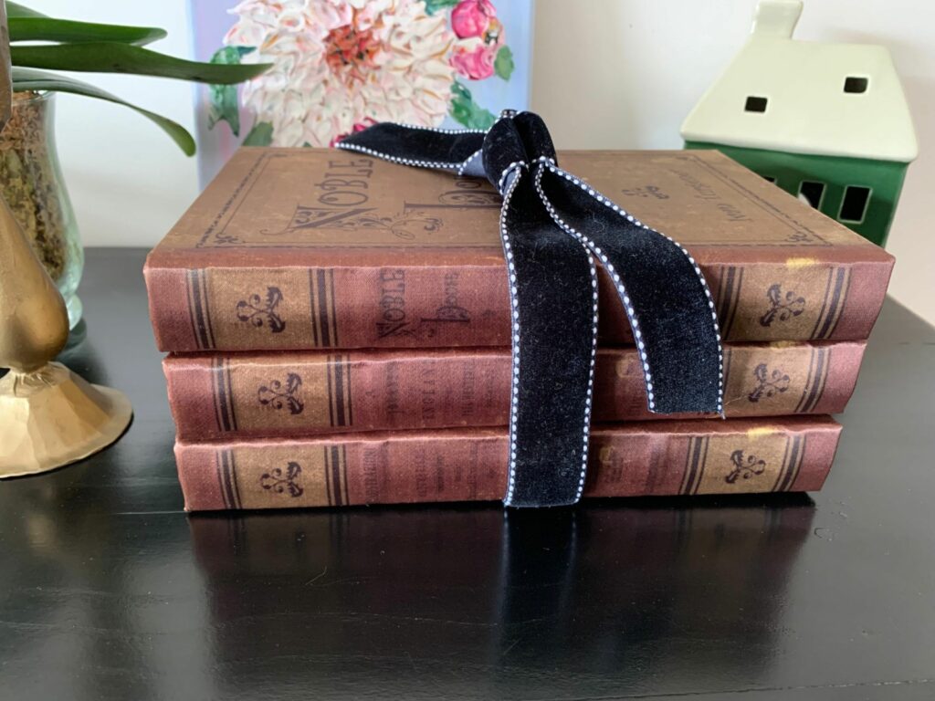 Silk-covered Antique-style Book Box set ⋆ Spend With Us - Buy From a ...