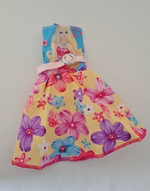 Barbie doll clothes - floral strapless dress with belt ⋆ Spend With Us ...