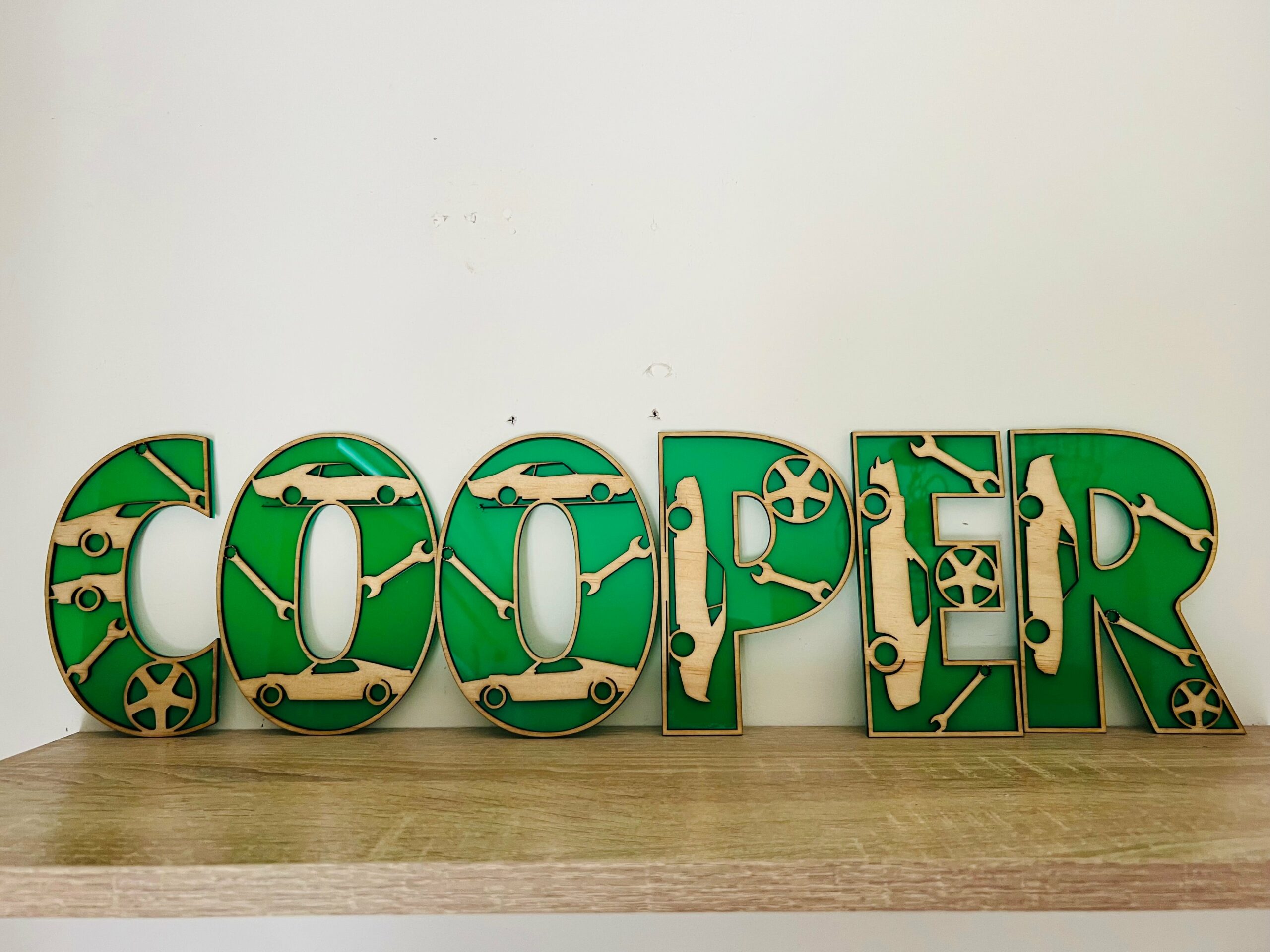 Car - Themed letters ⋆ Spend With Us - Buy From a Bush Business