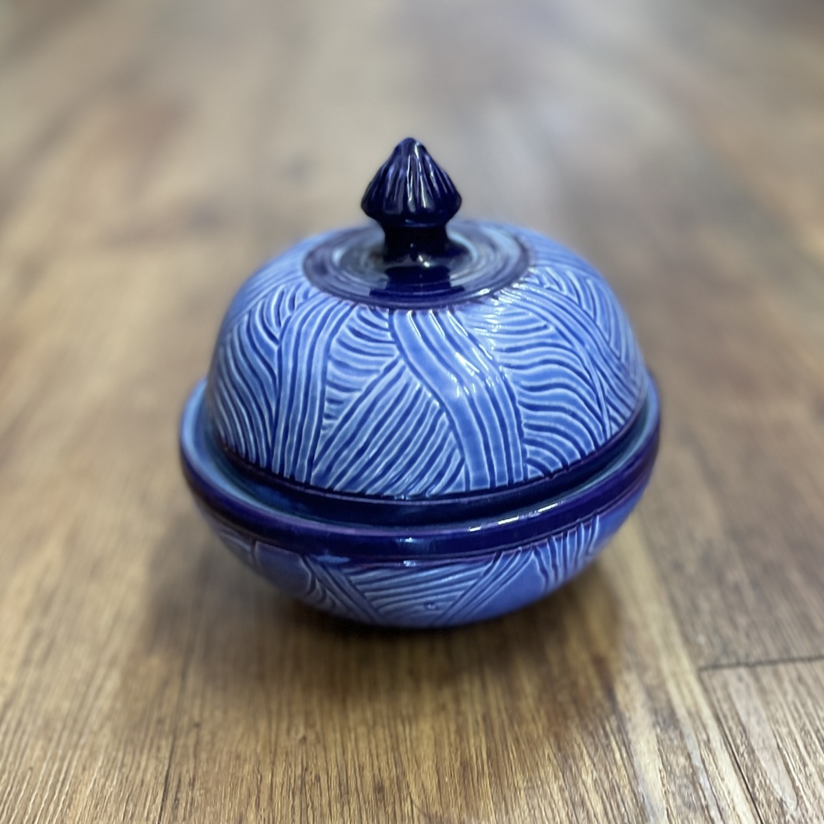 Royal Blue Pottery Jewellery Pot with Lid ⋆ Spend With Us - Buy From a ...