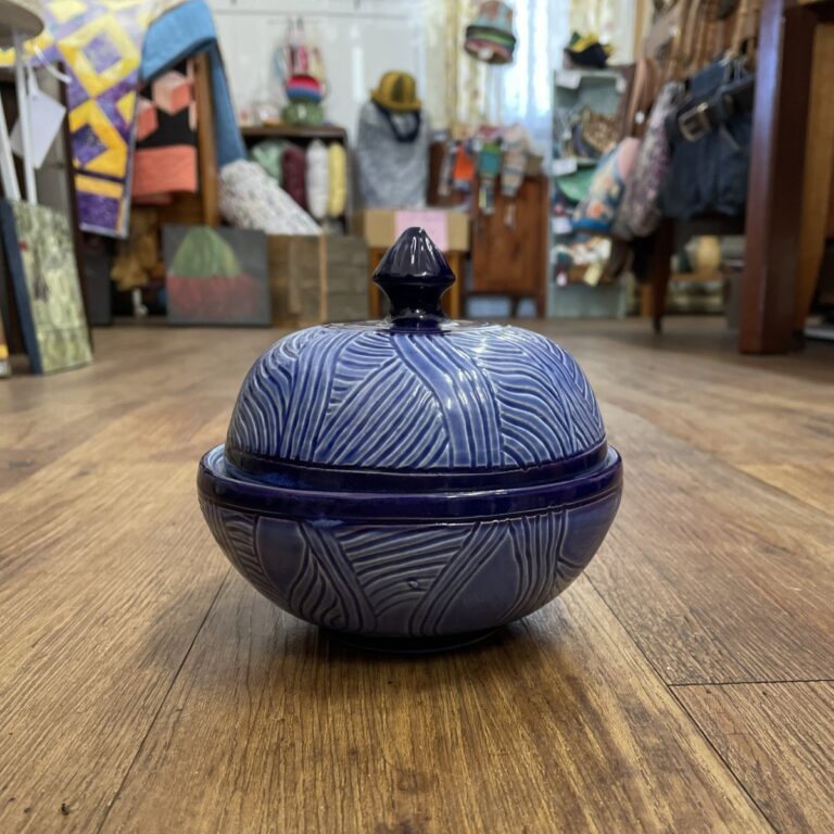 Royal Blue Pottery Jewellery Pot with Lid ⋆ Spend With Us - Buy From a ...