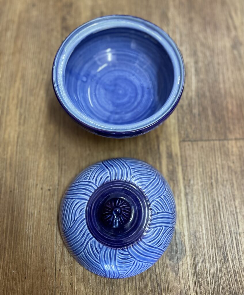 Royal Blue Pottery Jewellery Pot with Lid ⋆ Spend With Us - Buy From a ...