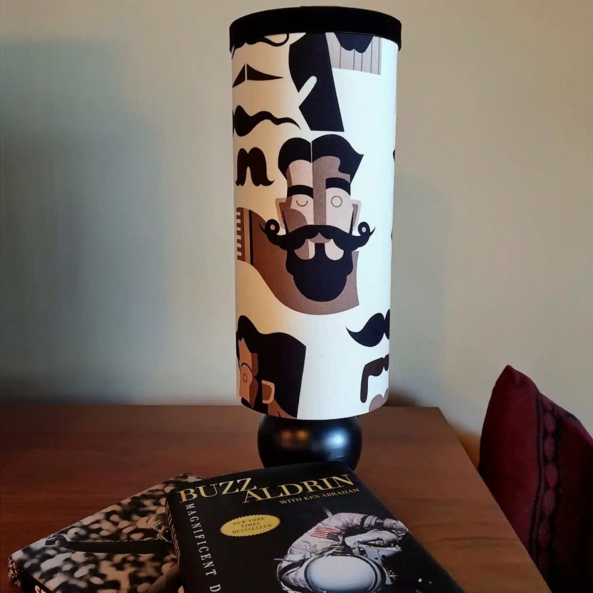 Moustache men lampshade, Barber's style lampshade, Gentlemen's ...