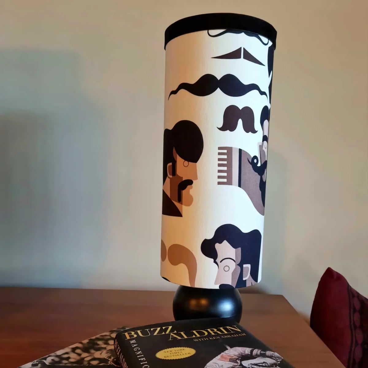 Moustache men lampshade, Barber's style lampshade, Gentlemen's ...