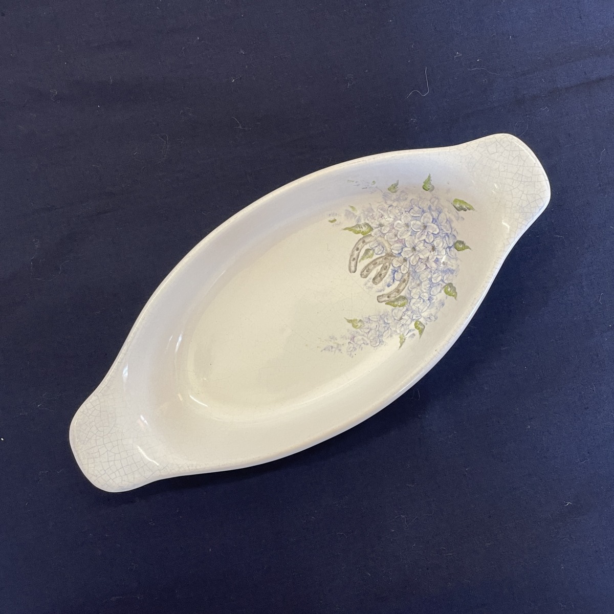 Hand Painted Au Gratin Dish with Forget-Me-Nots in Blue ⋆ Spend With Us ...