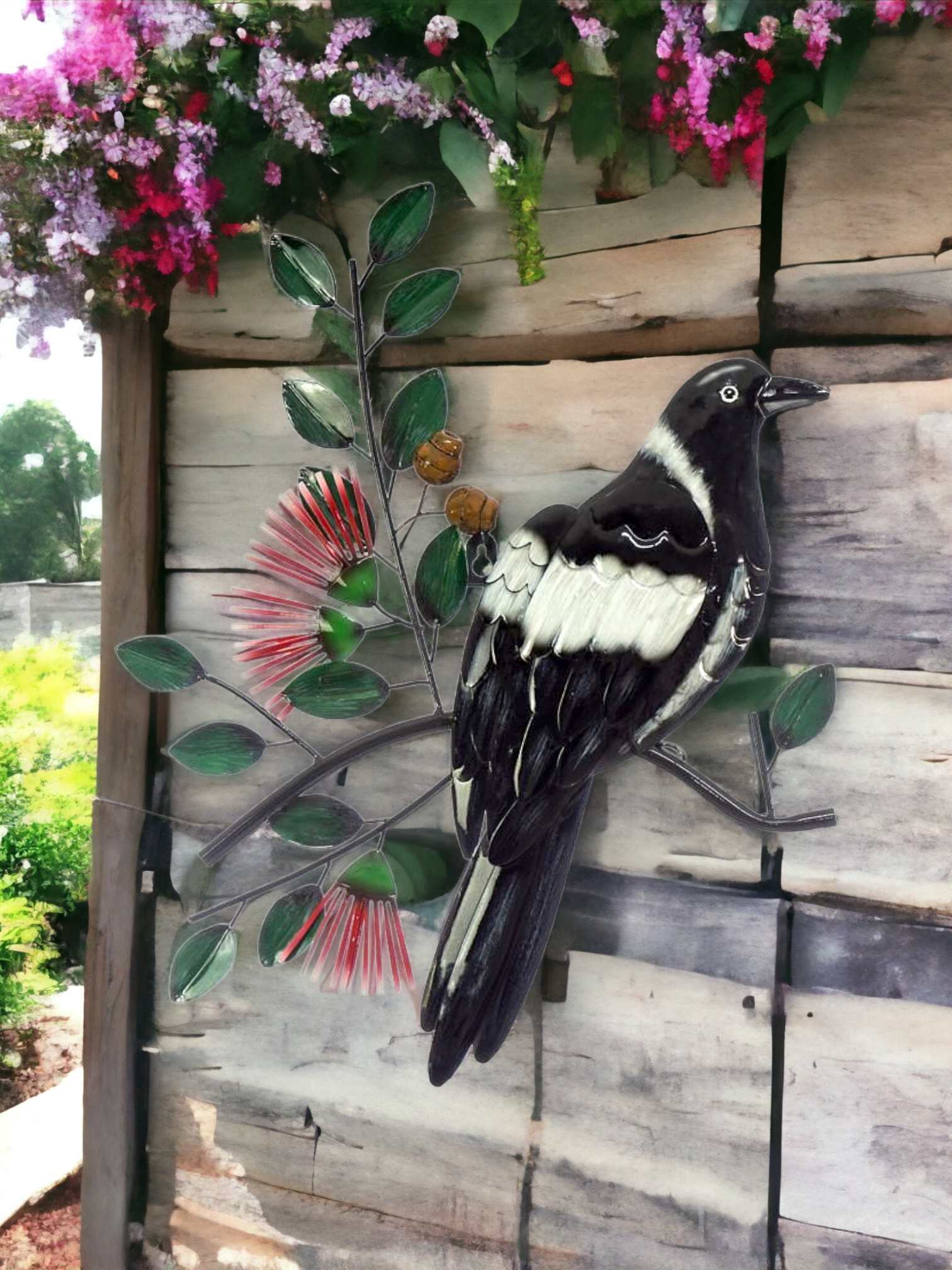 MAGPIE WITH GUMNUT BLOSSOMS ⋆ Spend With Us - Buy From a Bush Business
