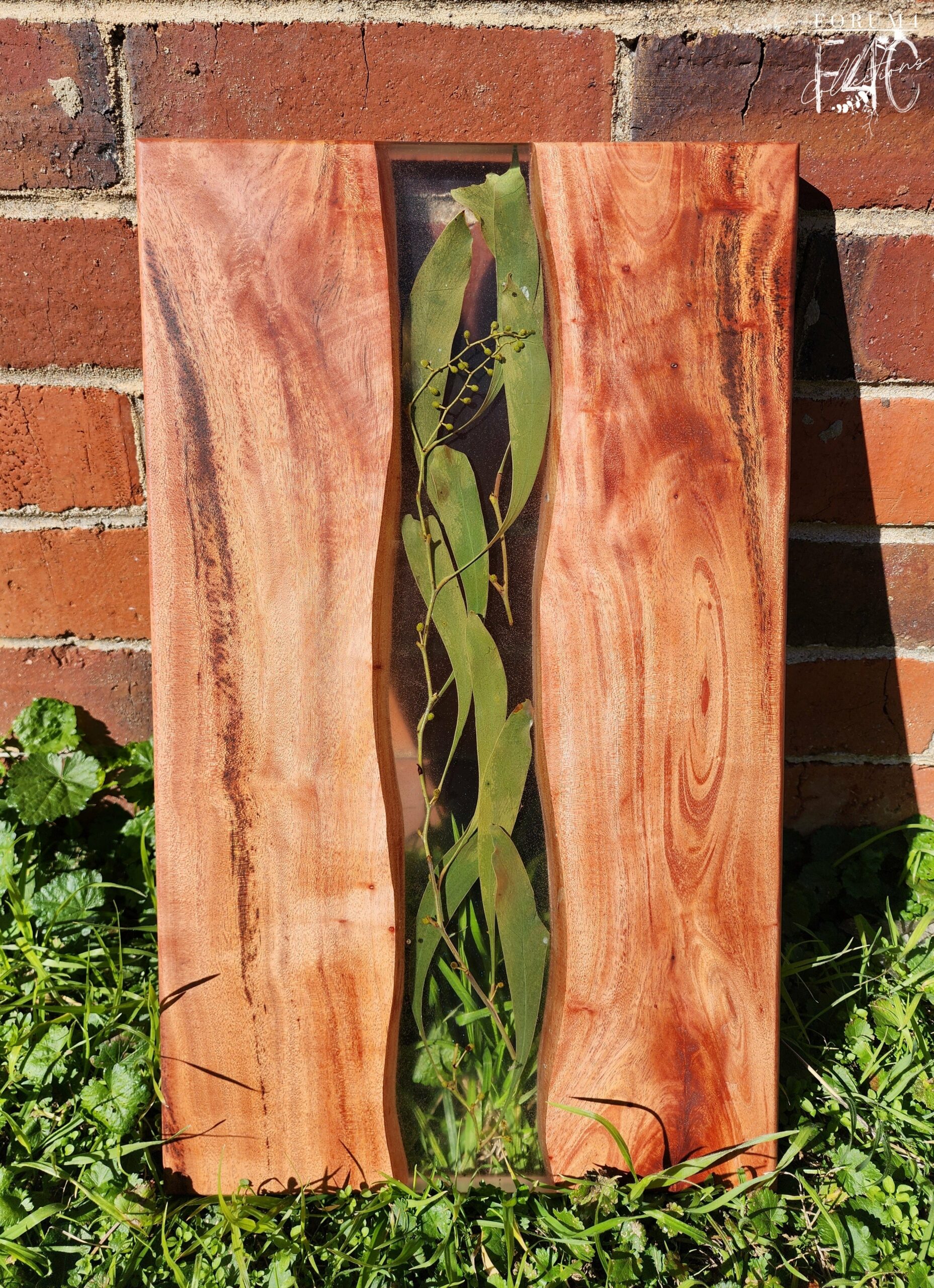 RUSTIC TIMBER RESIN BOARD - CLEAR - GUM LEAVES - Australian Made ⋆ ...